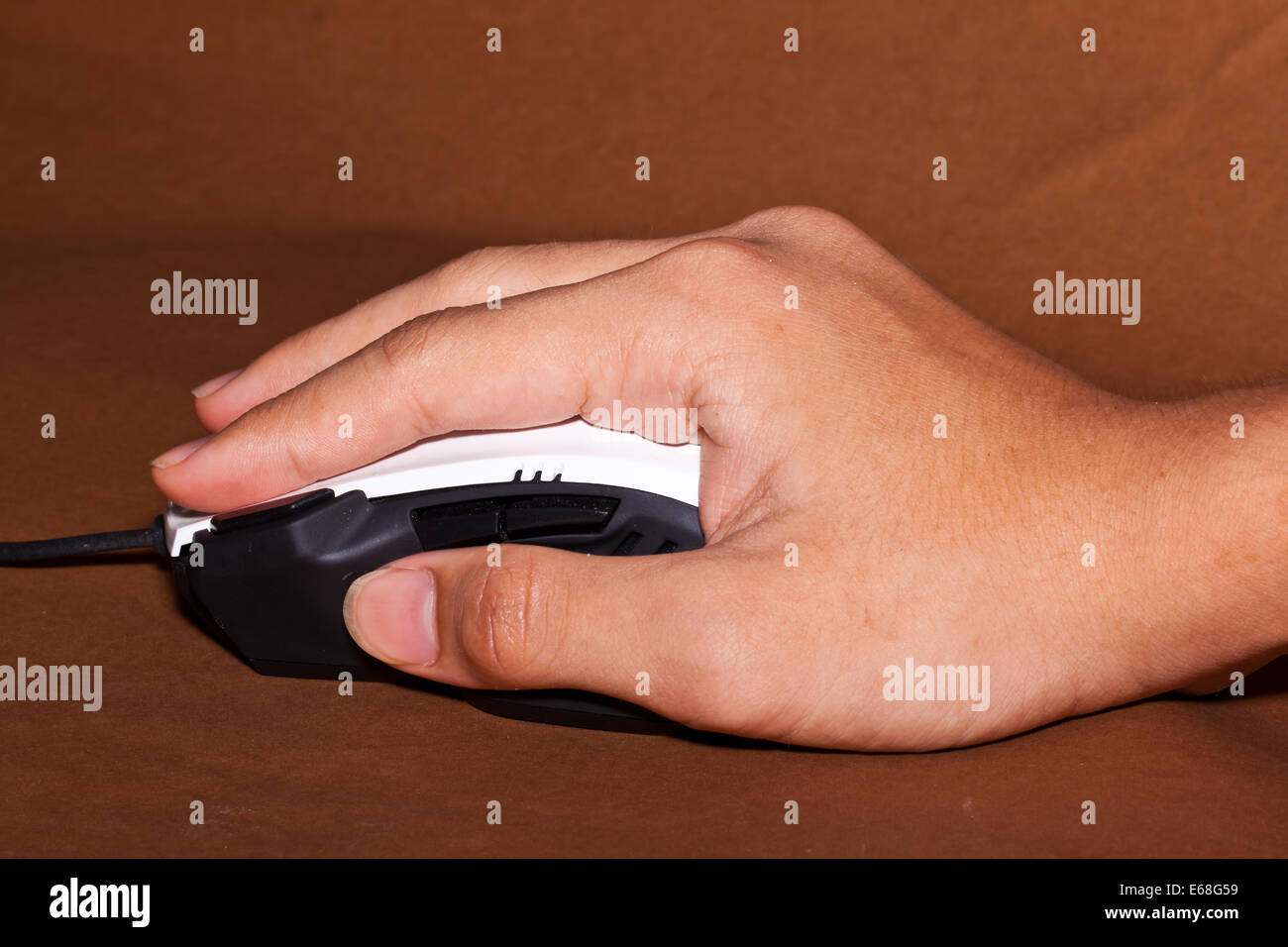 the hand on mouse Stock Photo - Alamy