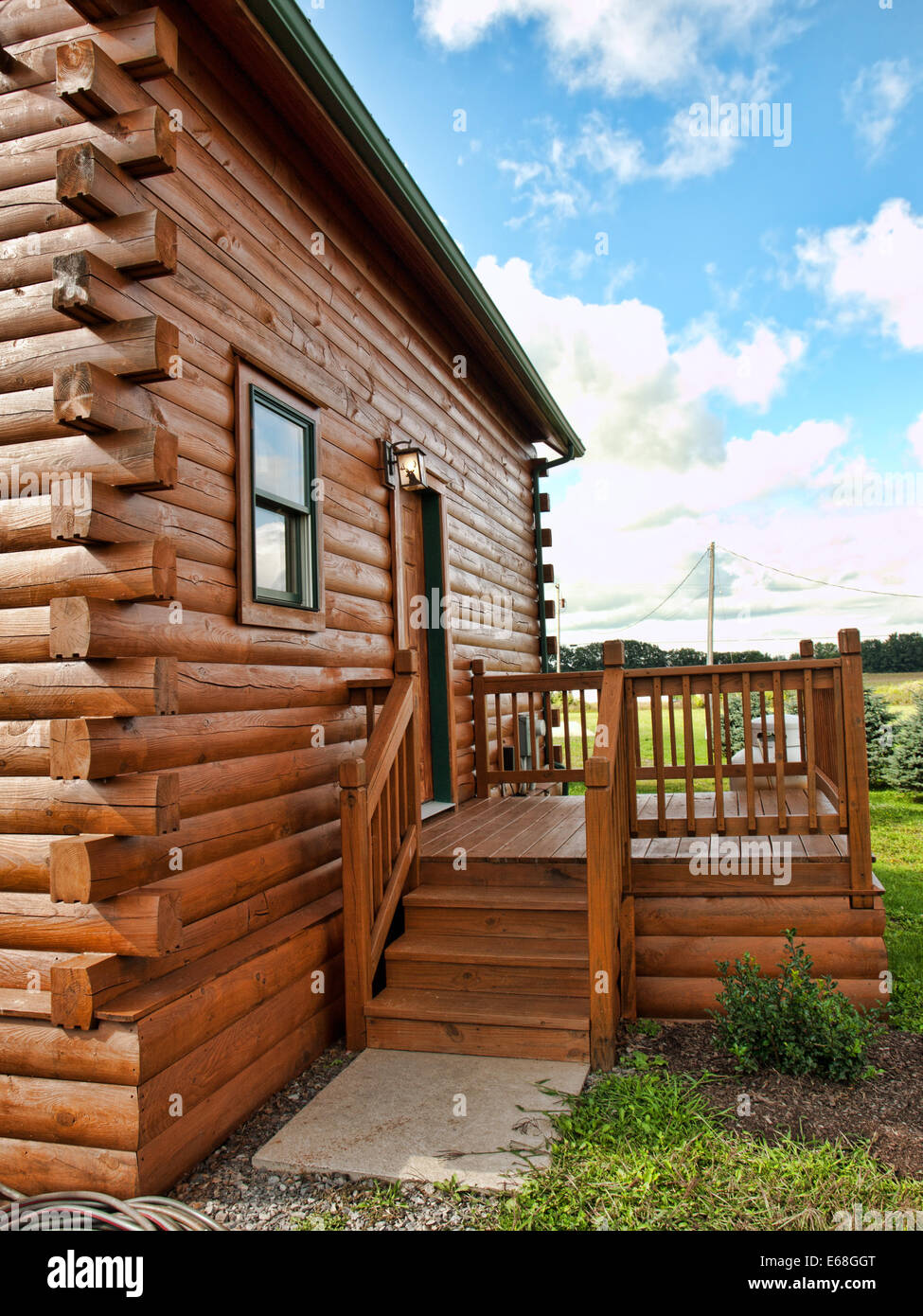 log cabin porch Stock Photo - Alamy