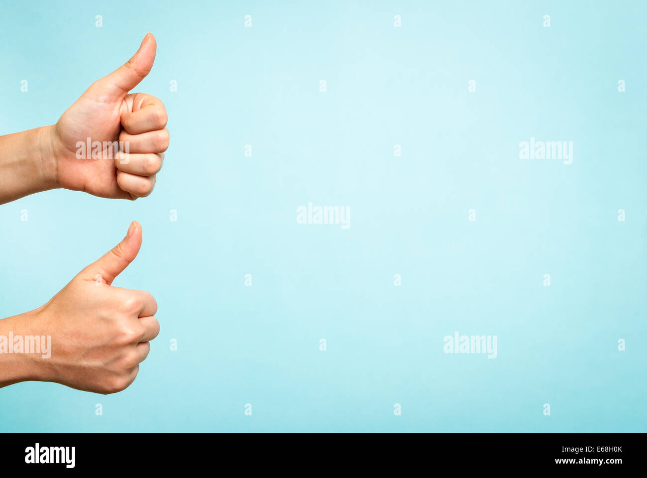 Success concept on blue background Stock Photo - Alamy