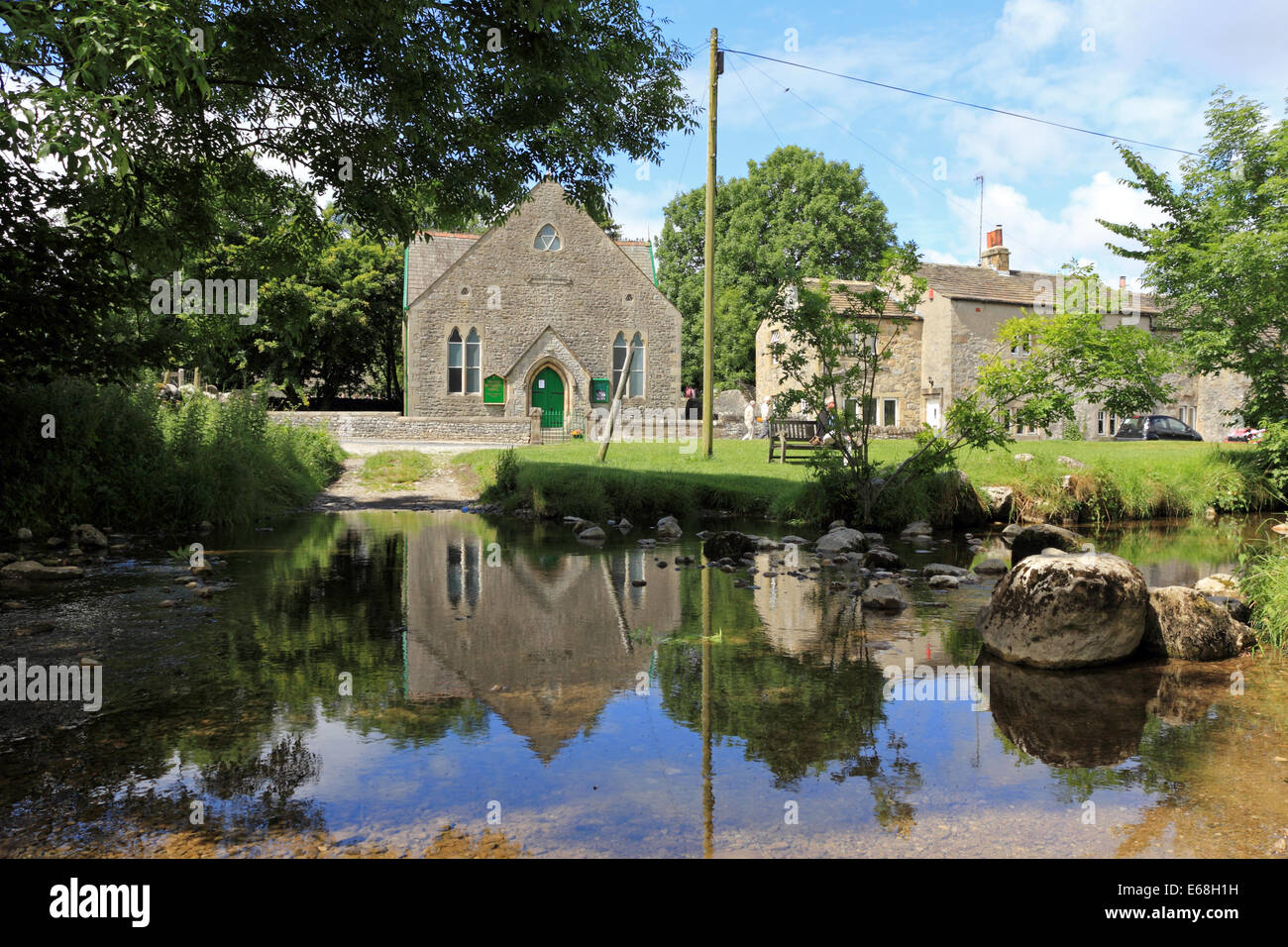 Ford across river in the Yorkshire Dales National Park near Malham ...