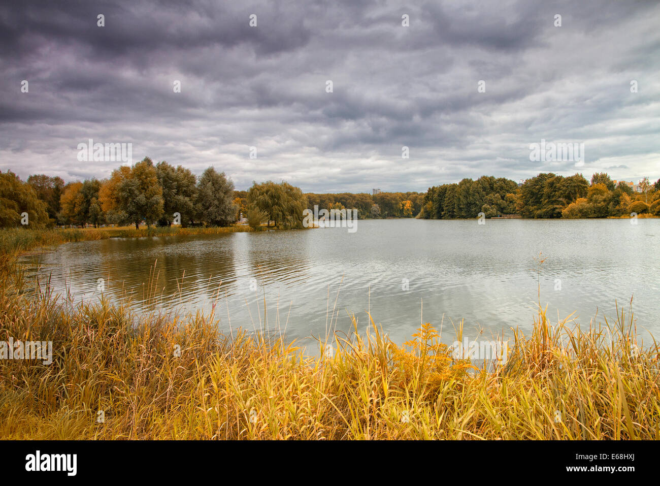Serene autumn landscape river flows hi-res stock photography and images ...