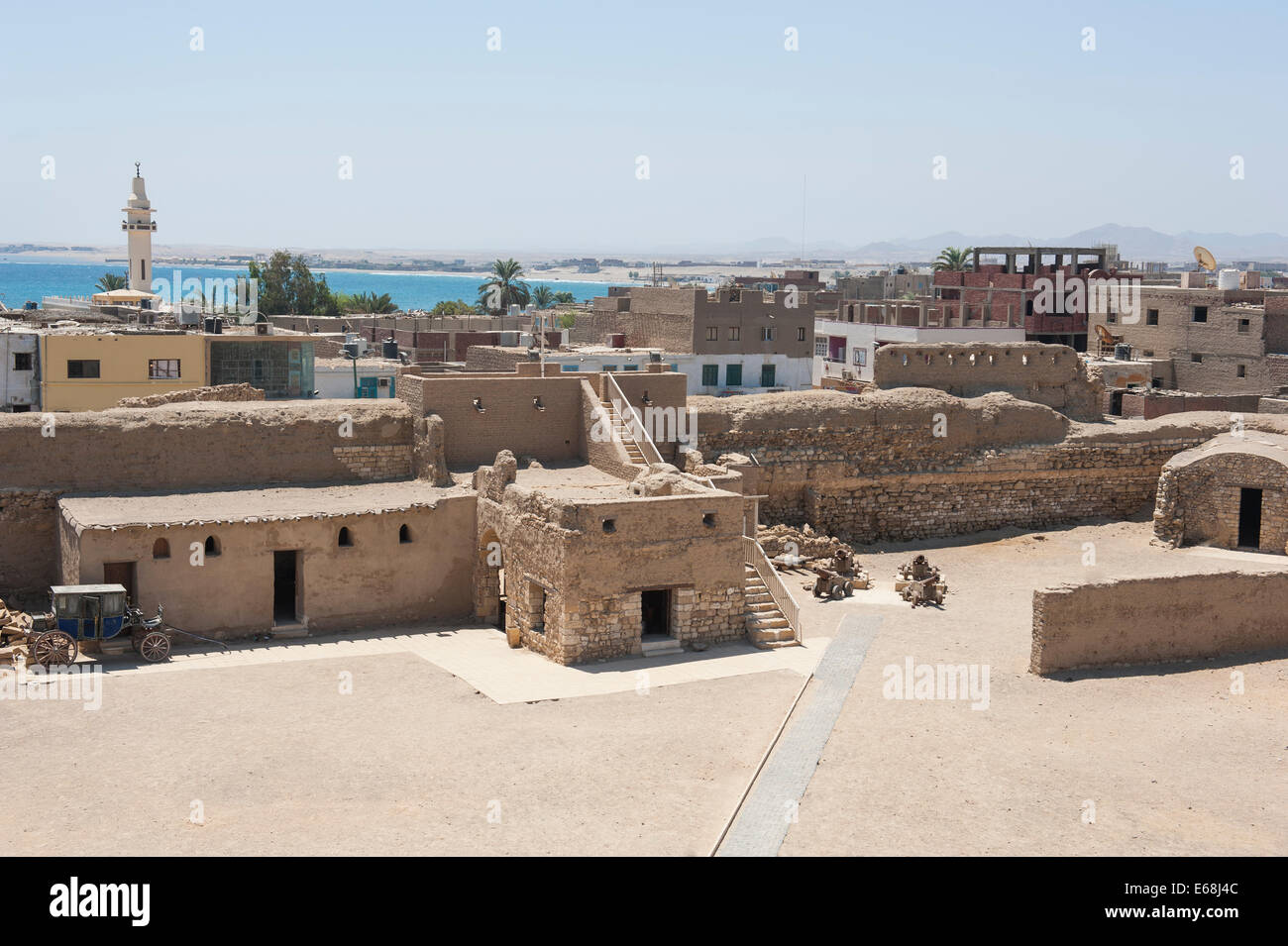 Ancient ottoman fort in traditional old egyptian town of El Quseir on ...