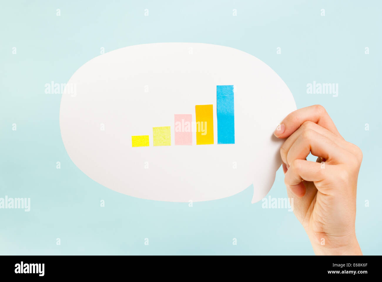 Bar graph growing up Stock Photo - Alamy