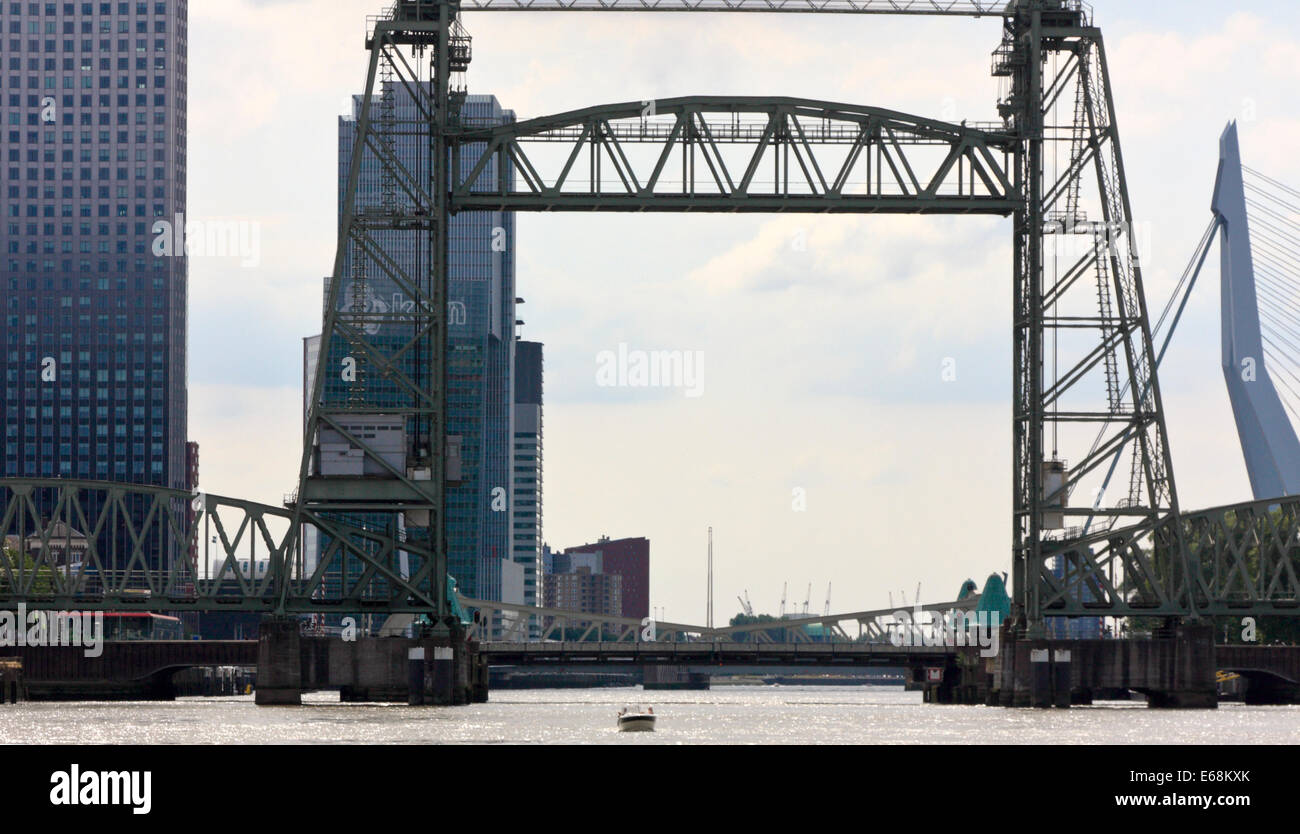De Hef Railroad Bridge across Harbour, Rotterdam, South Holland ...