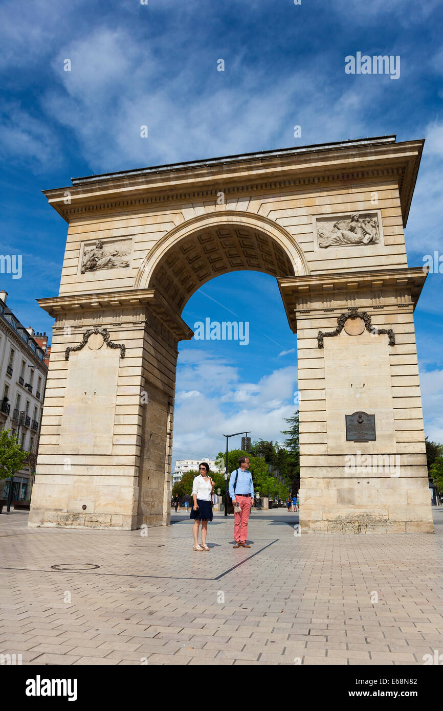 Porte Guillaume and Place Darcy, Dijon, Burgundy, France Stock Photo ...