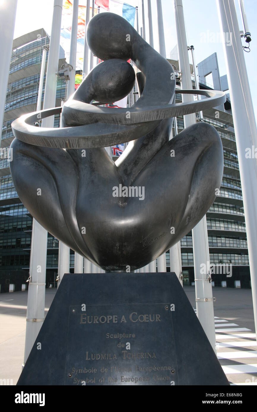 Statue european parliament strasbourg hi-res stock photography and ...