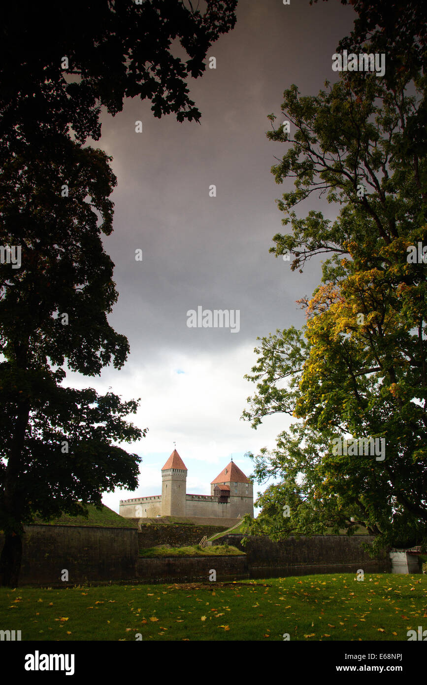 Kuressaare mystical medieval castle in autumn Stock Photo - Alamy