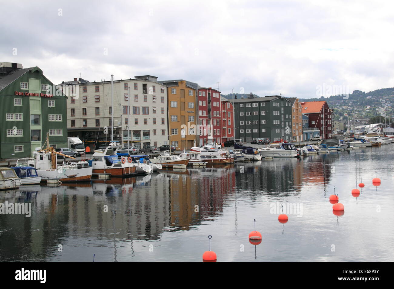 Bryggene waterfront warehouses, Fjordgata, Trondheim, Sør-Trøndelag ...