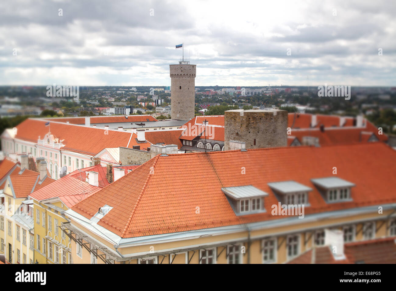 Tallinn autumn tilt-shift Stock Photo - Alamy