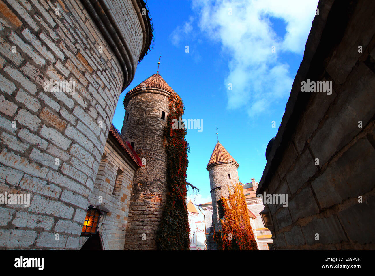 Tallinn towers fall Stock Photo - Alamy