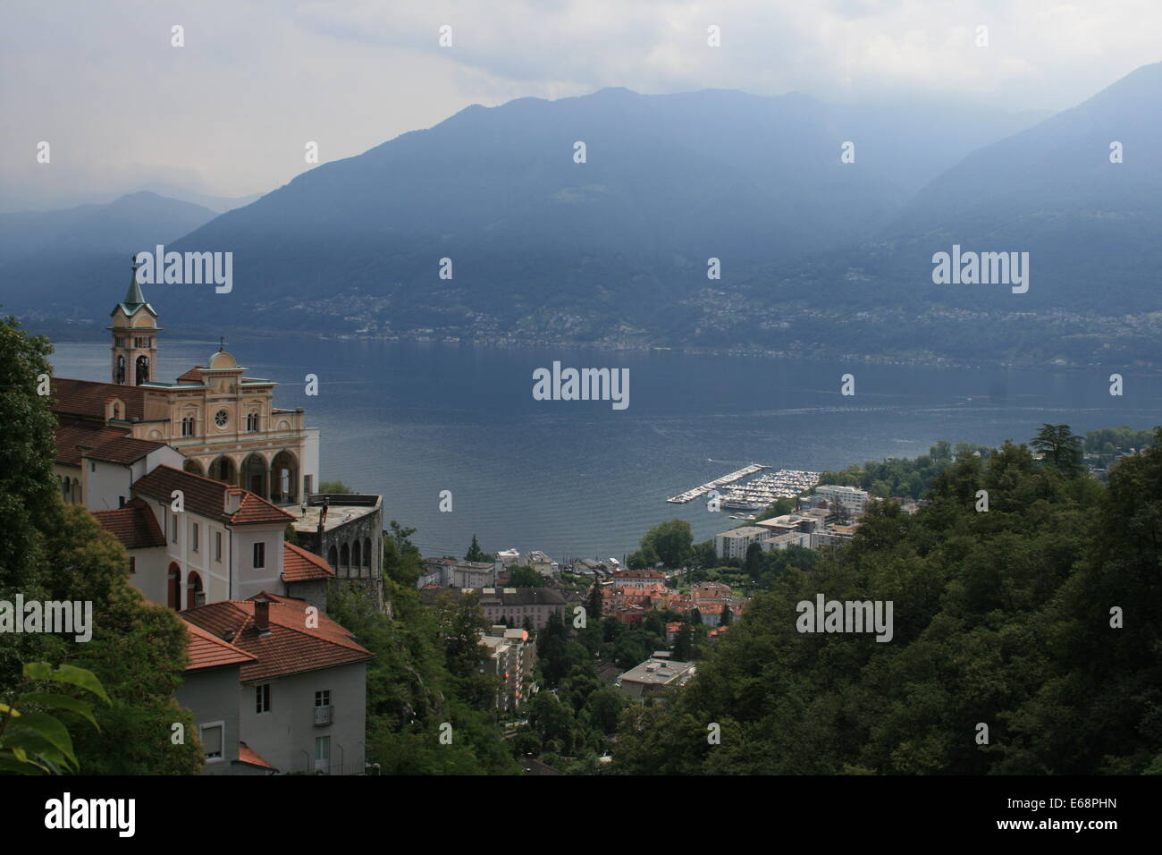 Locarno, Madonna del Sasso, Cardada and Cimetta, overlooking Lake ...