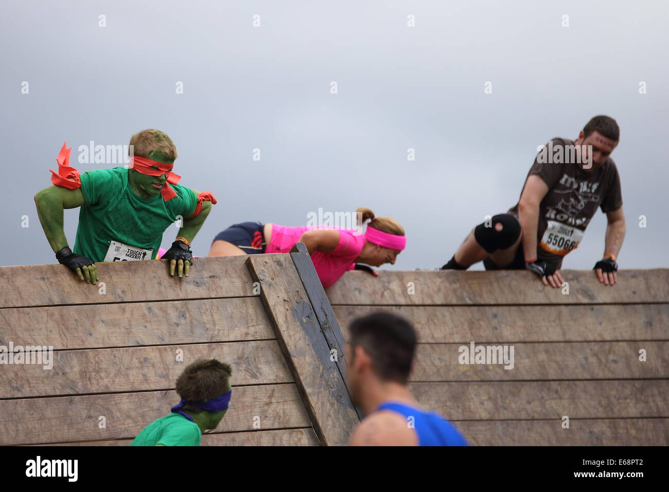A competitor takes part in Tough Mudder South West UK Stock Photo - Alamy