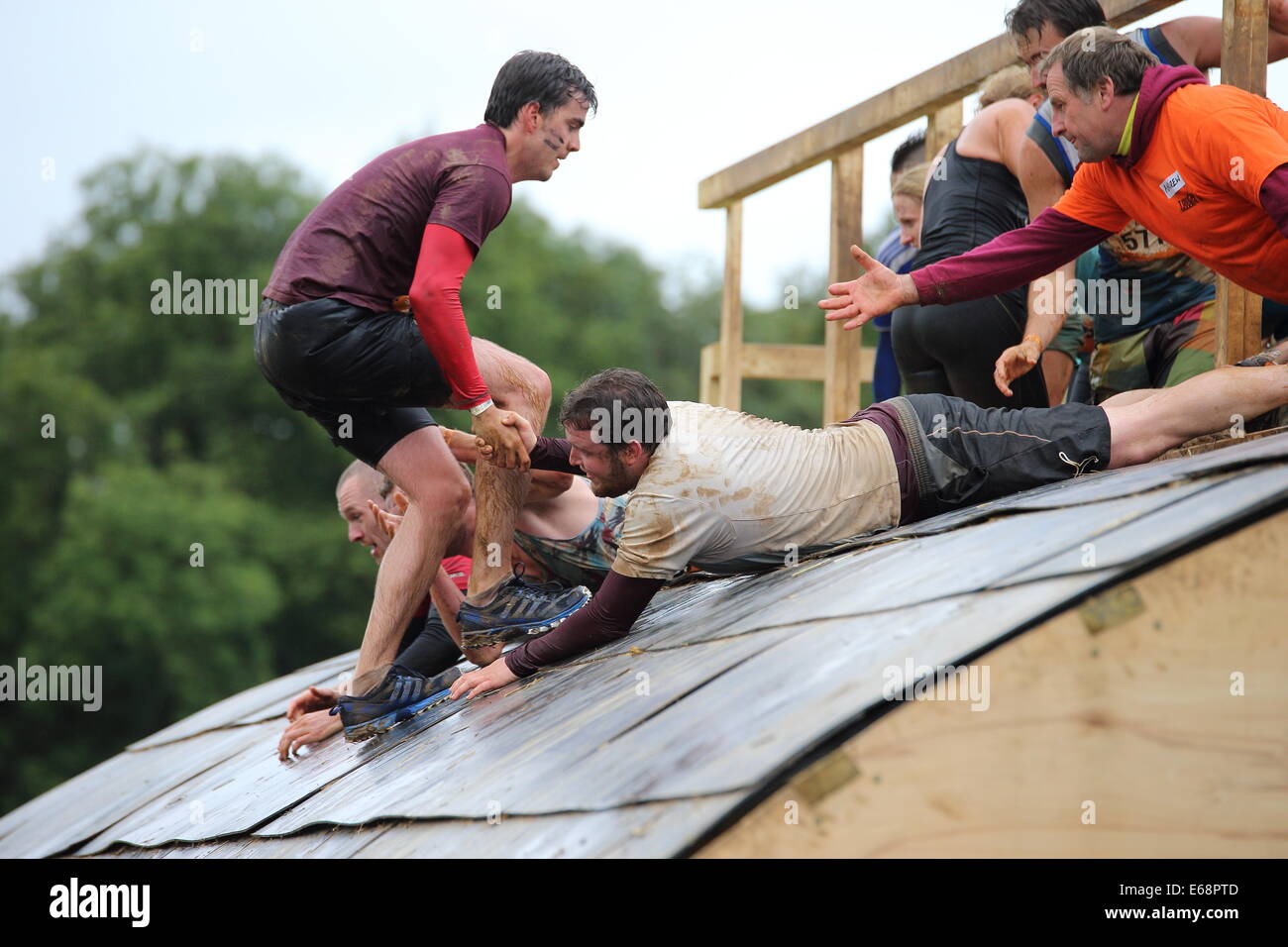 A competitor takes part in Tough Mudder South West UK Stock Photo - Alamy