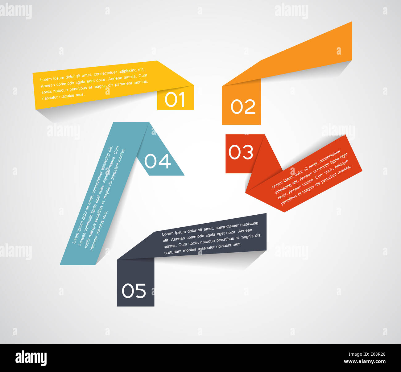 Infographic Origami Templates for Business Vector Illustration Stock ...