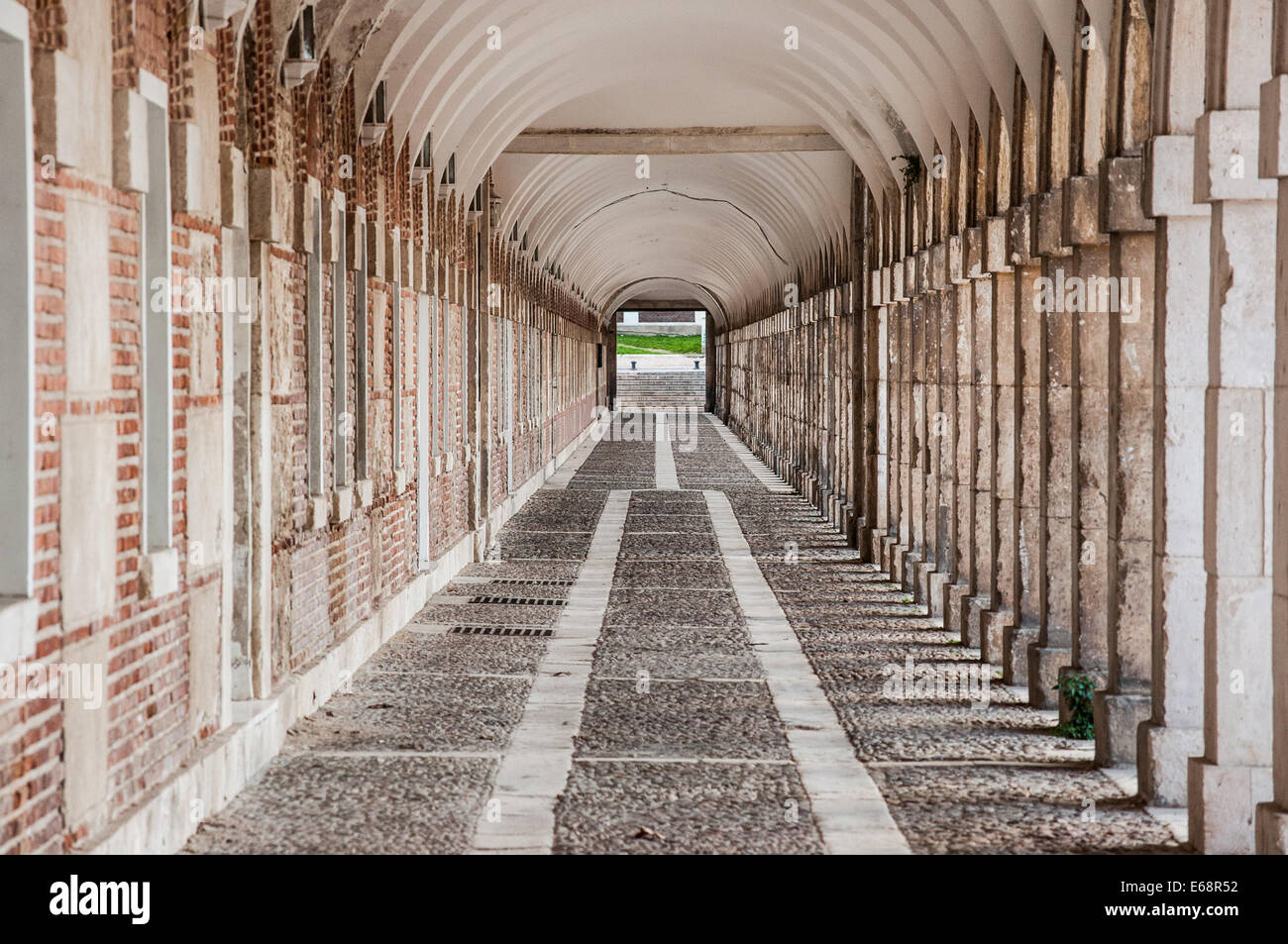 Corridor with columns Stock Photo - Alamy