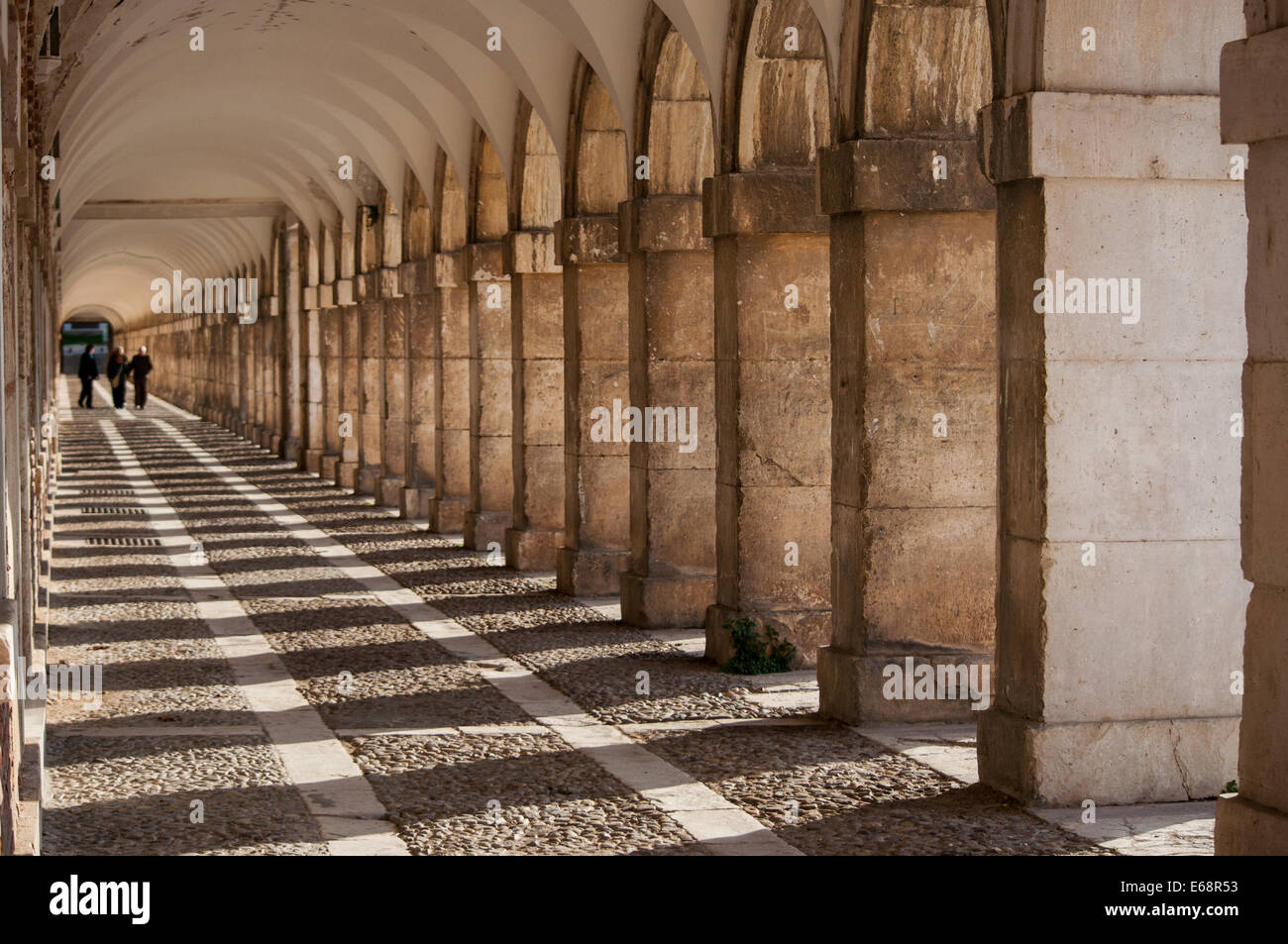 Corridor with columns Stock Photo - Alamy