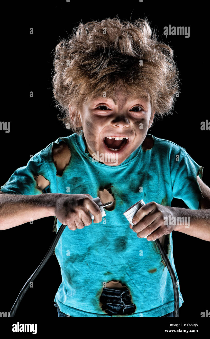 Electric shock hair hi-res stock photography and images - Alamy