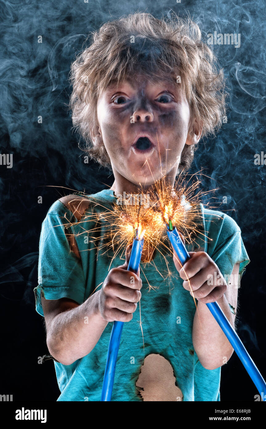 Boy accident screaming hi-res stock photography and images - Alamy