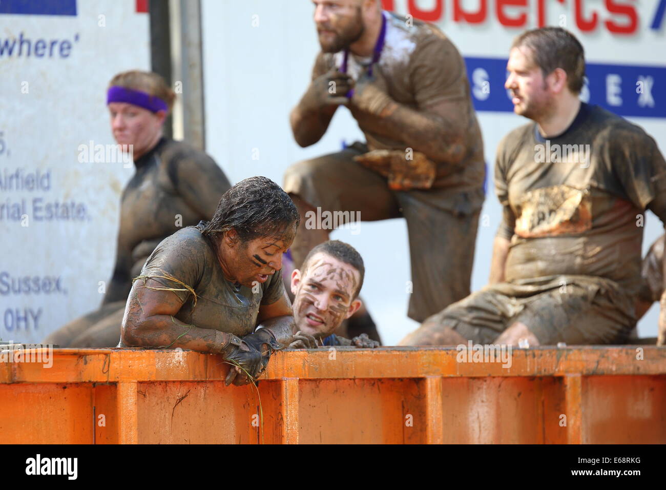 A competitor takes part in Tough Mudder South West UK Stock Photo - Alamy