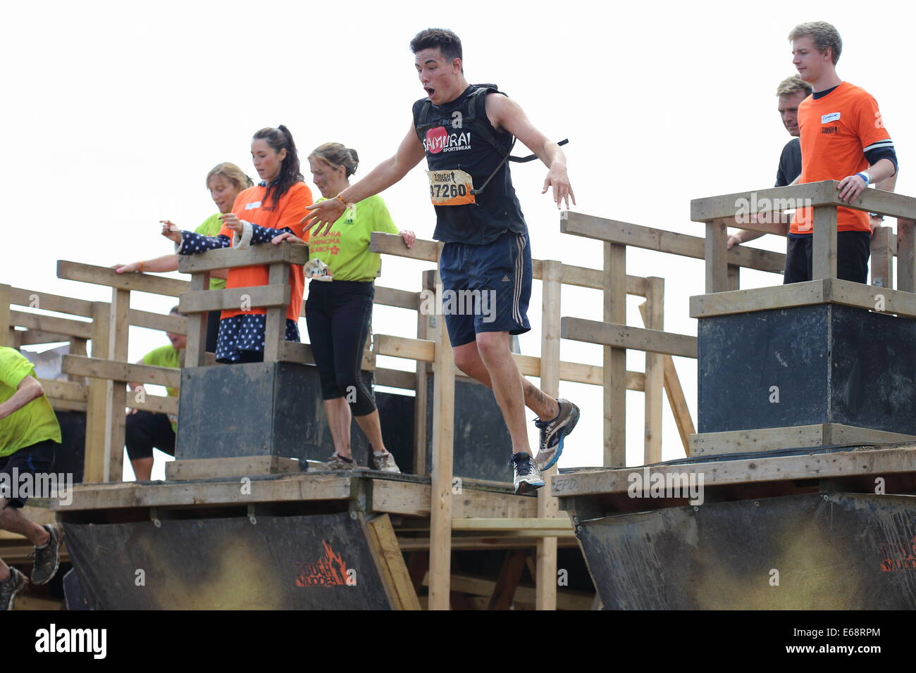 A competitor takes part in Tough Mudder South West UK Stock Photo - Alamy