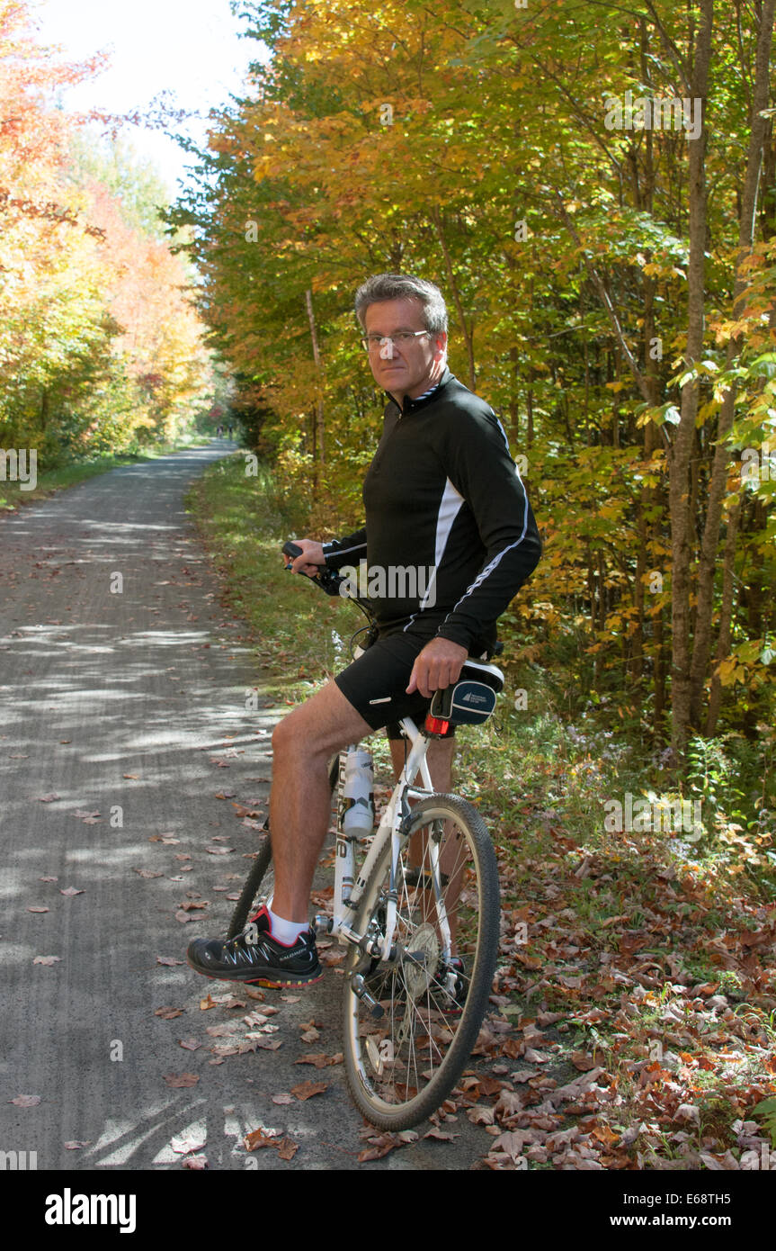 Man on bicycle Stock Photo - Alamy