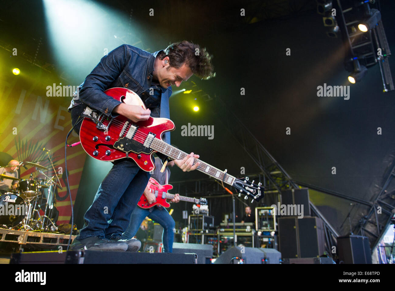 Eric Sanderson of Augustines performs on the Mountain Stage at Green ...