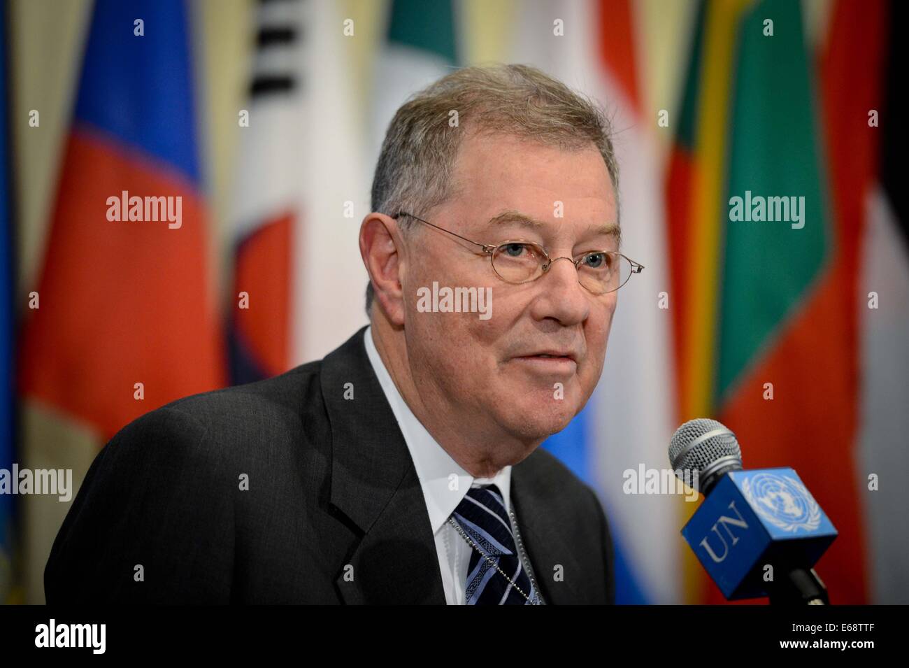 New York, USA. 18th Aug, 2014. UN Special Coordinator for the Middle ...