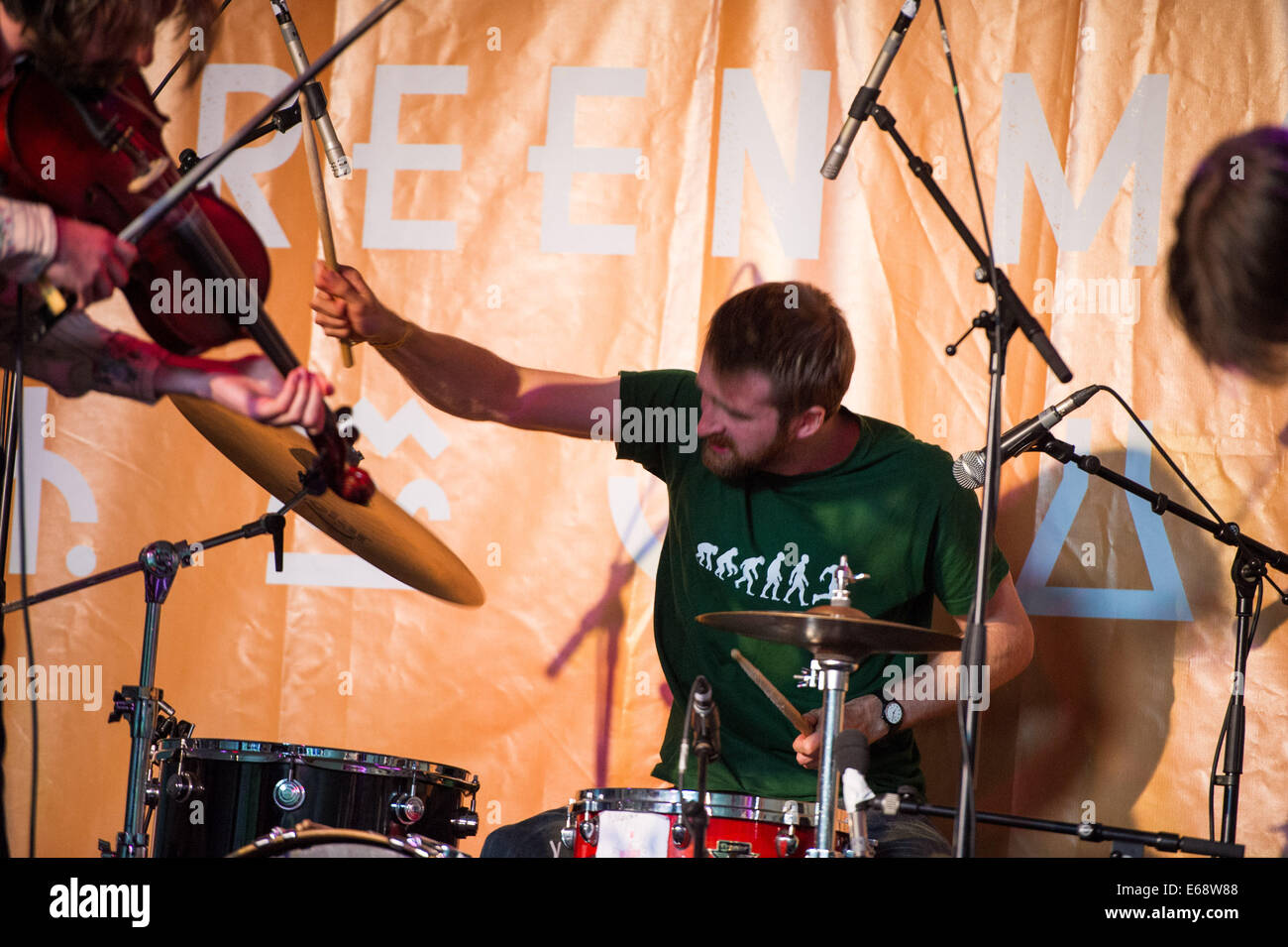 Threatmantics perform on the Green Man Rising Stage at Green Man ...