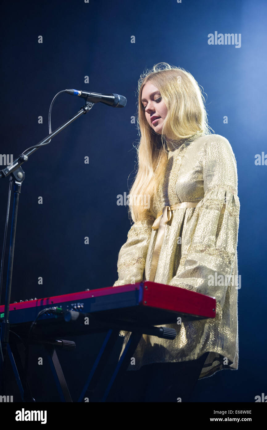 Johanna Soderberg of First Aid Kit performs at Green Man Festival 2014 ...