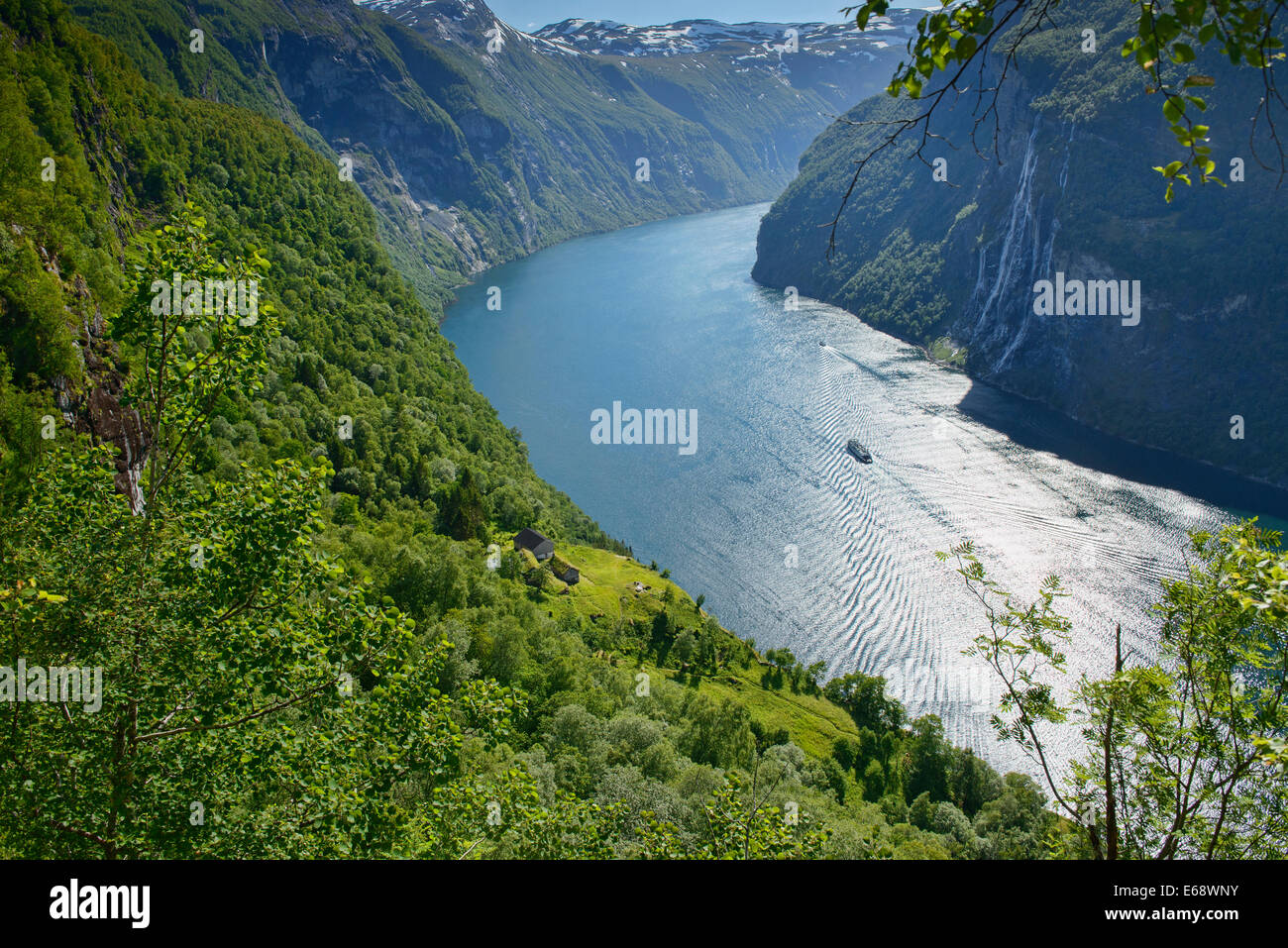 The Skagefla farm in Geirangerfjord, Norway Stock Photo - Alamy