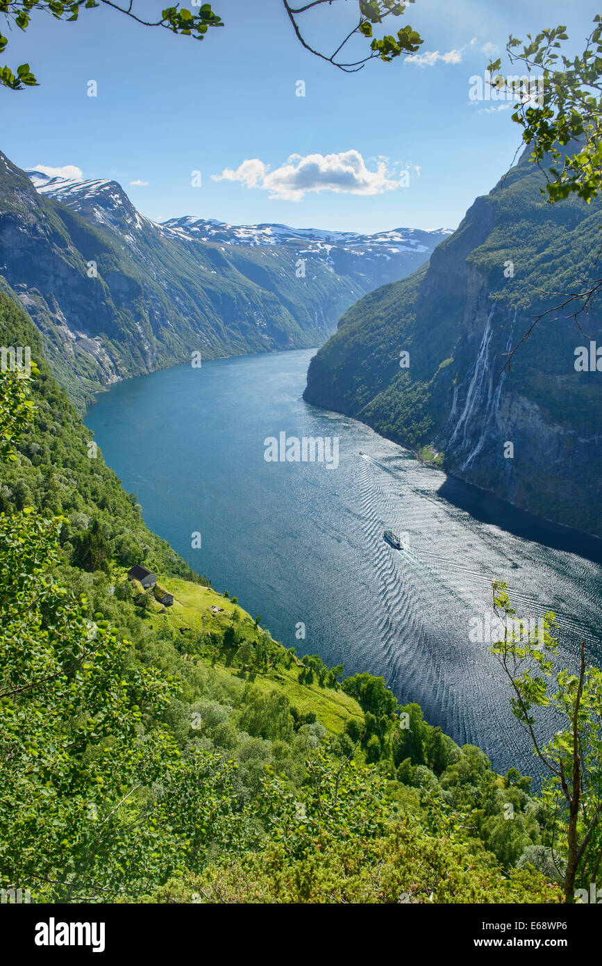 The Skagefla farm in Geirangerfjord, Norway Stock Photo - Alamy