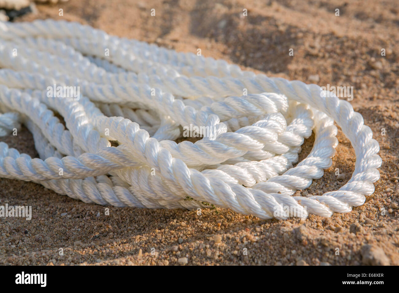 Big marine sea ropes in heap Stock Photo - Alamy