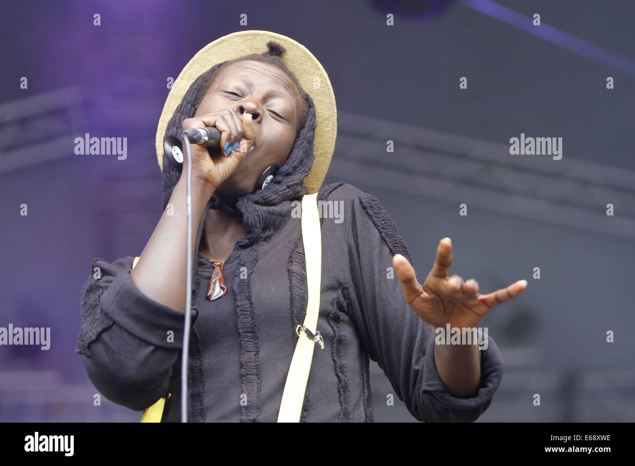 Singer Jaqee performs live on stage at the Jazz and Joy festival 2014 ...