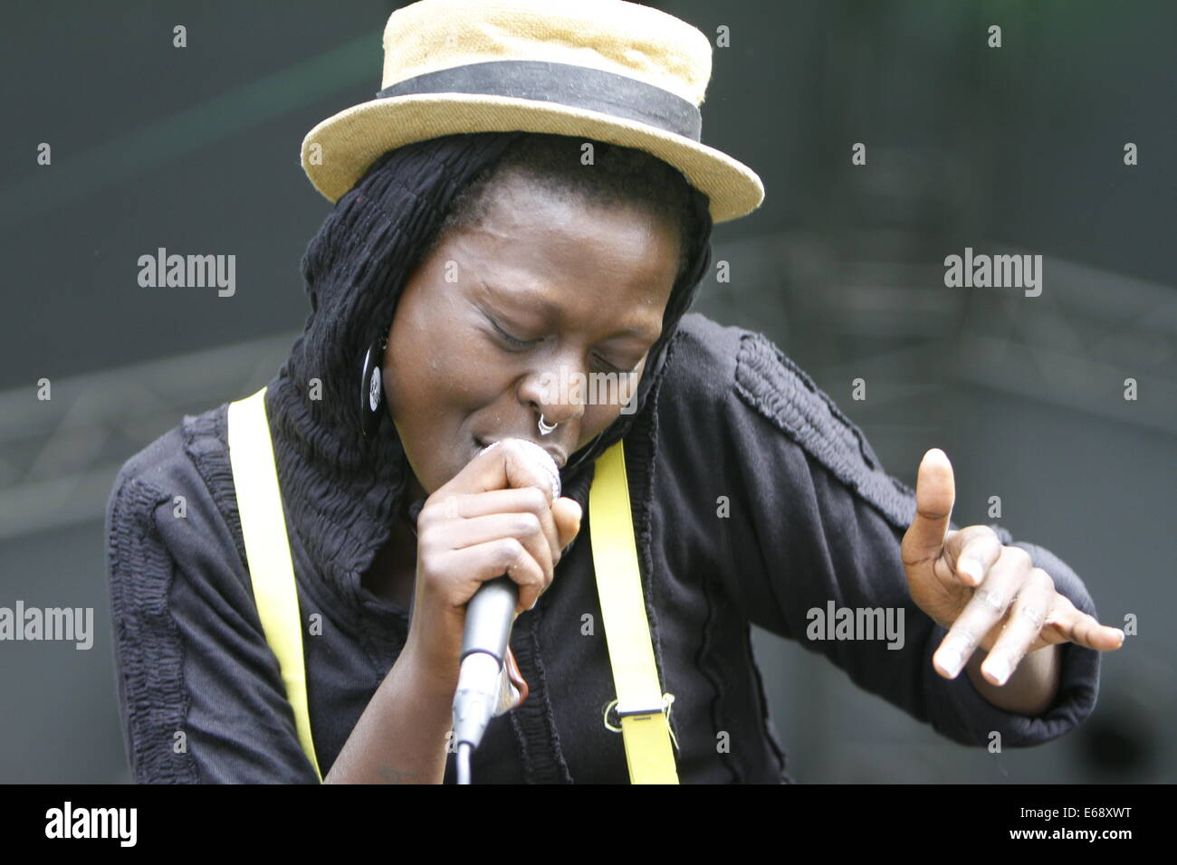 Singer Jaqee performs live on stage at the Jazz and Joy festival 2014 ...