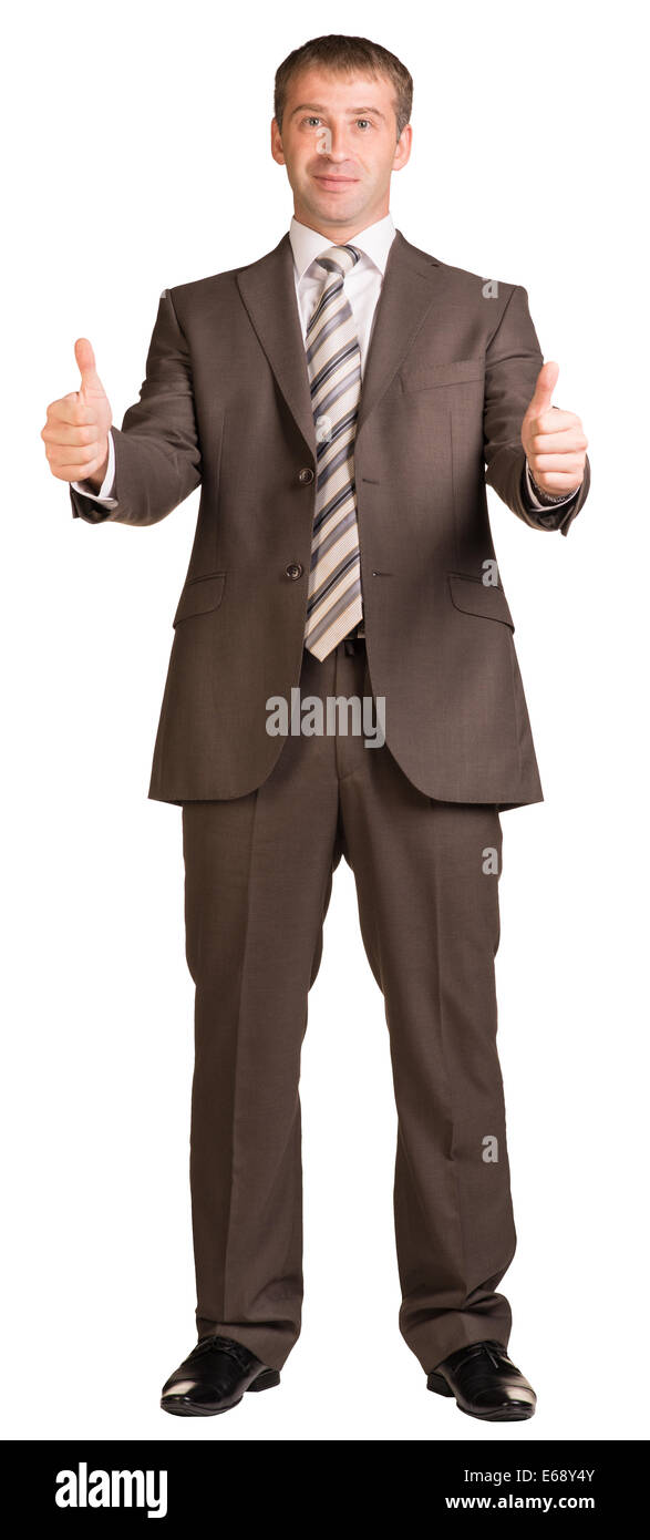 Male suit showing thumb Cut Out Stock Images & Pictures - Alamy