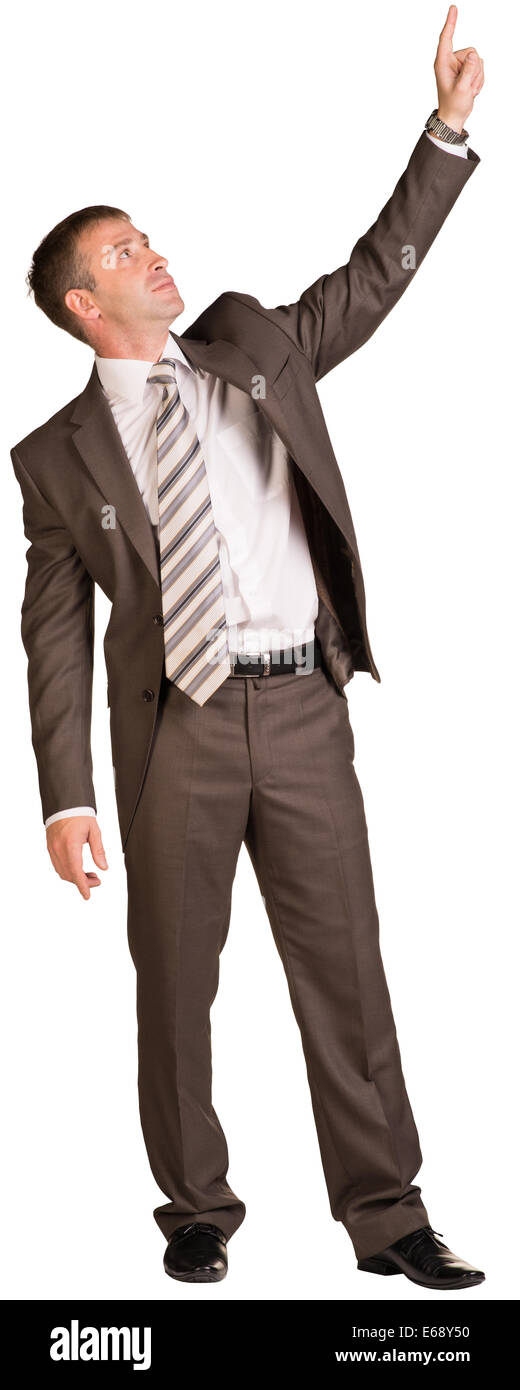 Business man holding one finger hi-res stock photography and images - Alamy