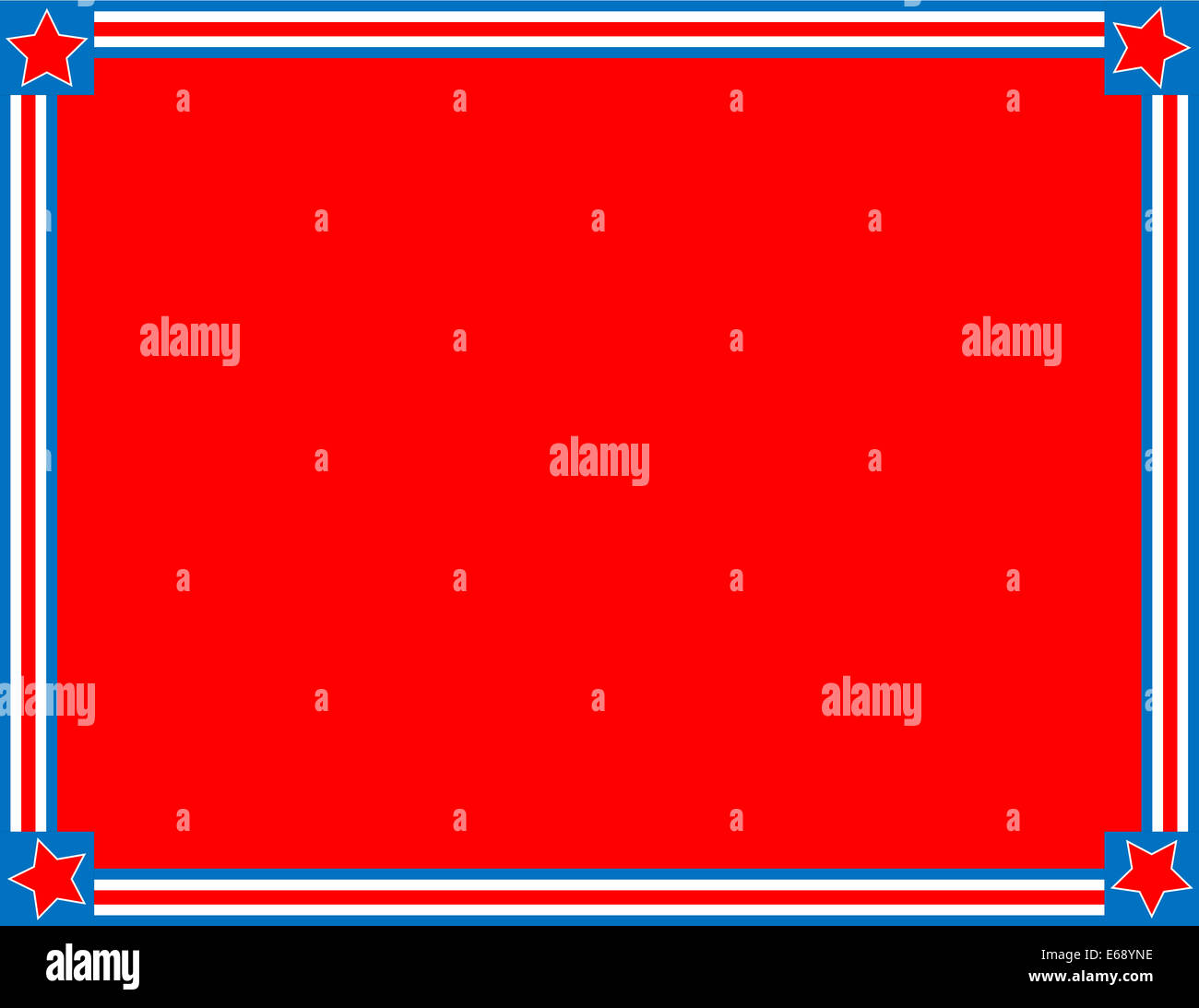 Red White And Blue Border Frame