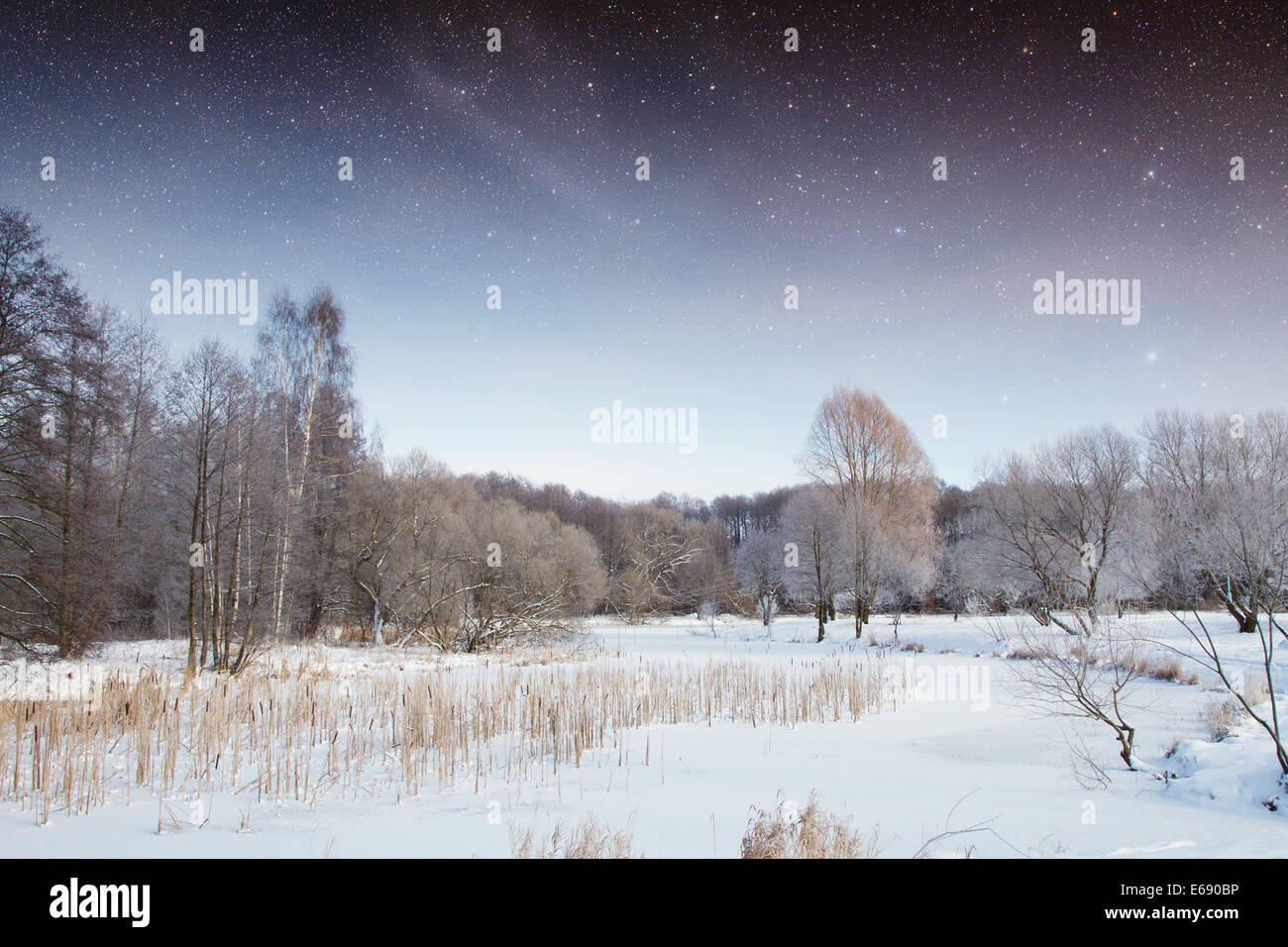 Winter river night elements image hi-res stock photography and images ...