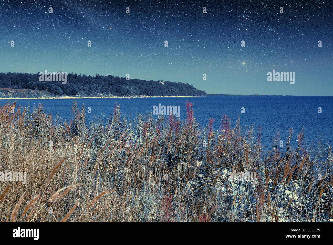 night at sea. Elements of this image furnished by NASA Stock Photo - Alamy