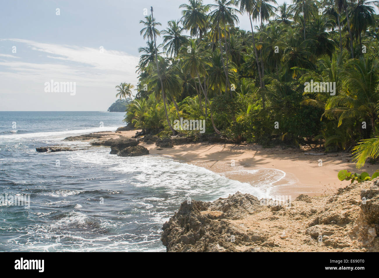A tranquil beach in the Gandoca-Manzanillo National Wildlife Refuge ...