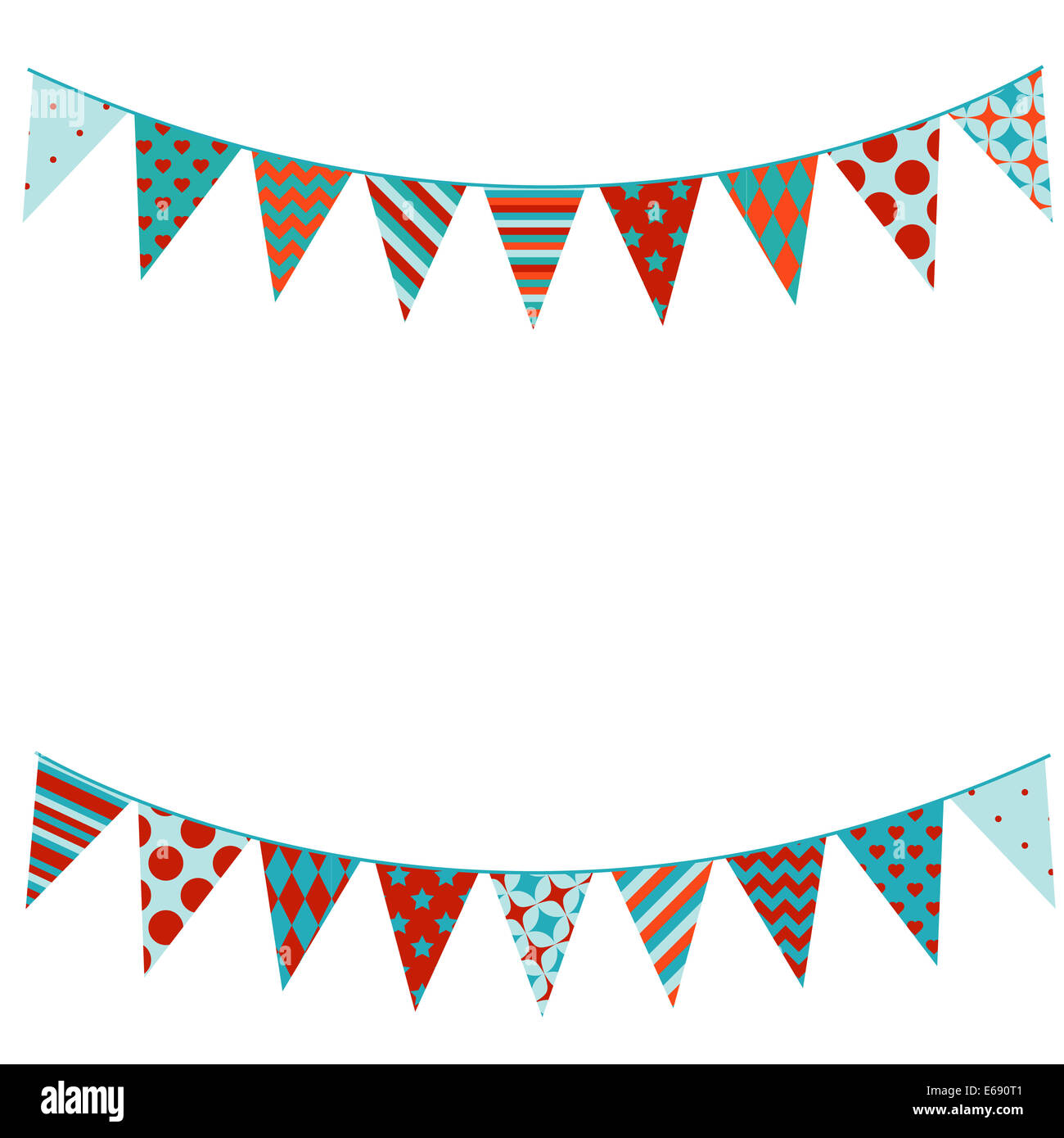 Bunting background in flat style Stock Photo - Alamy