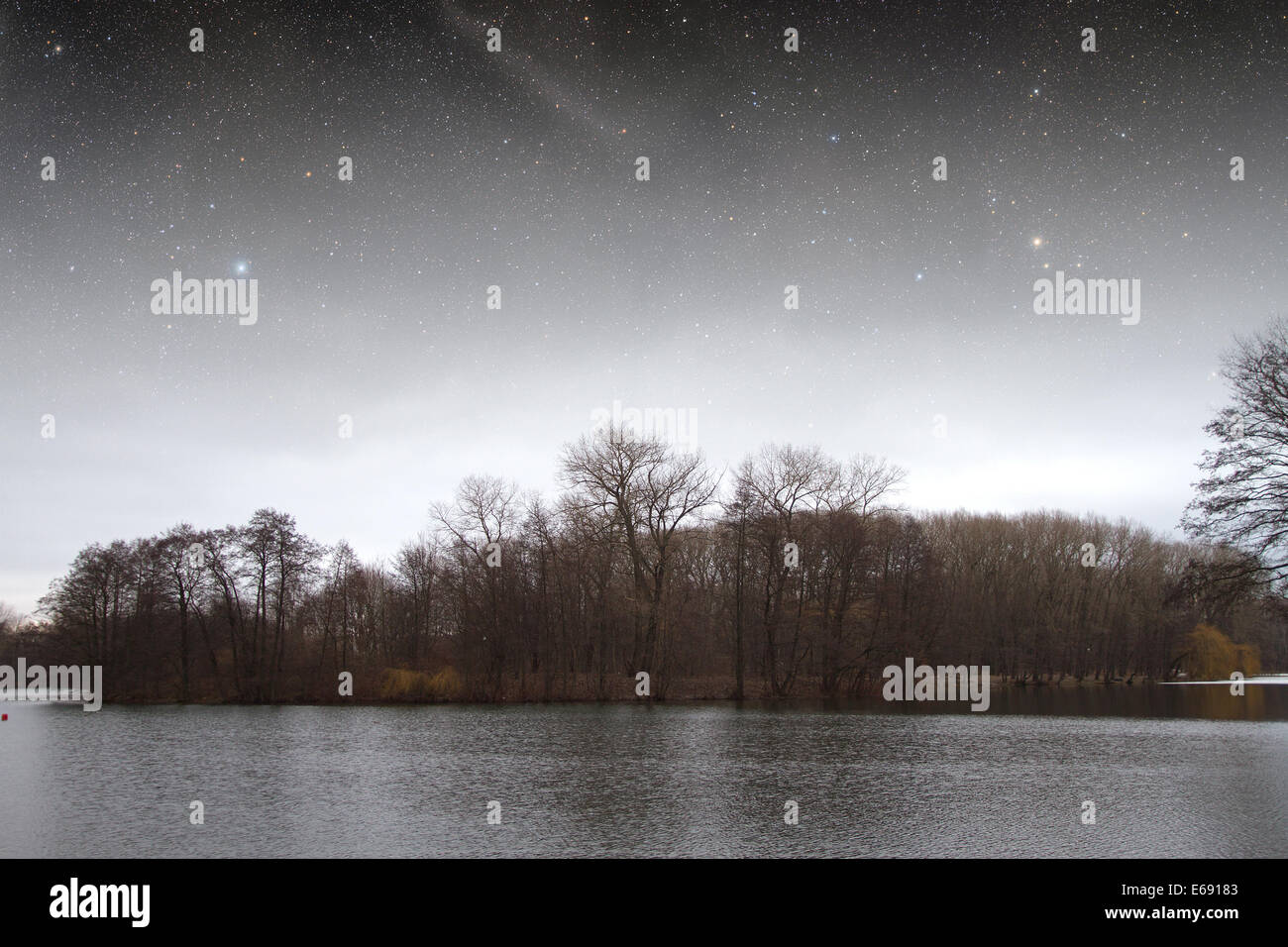 landscape at night. Elements of this image furnished by NASA Stock ...