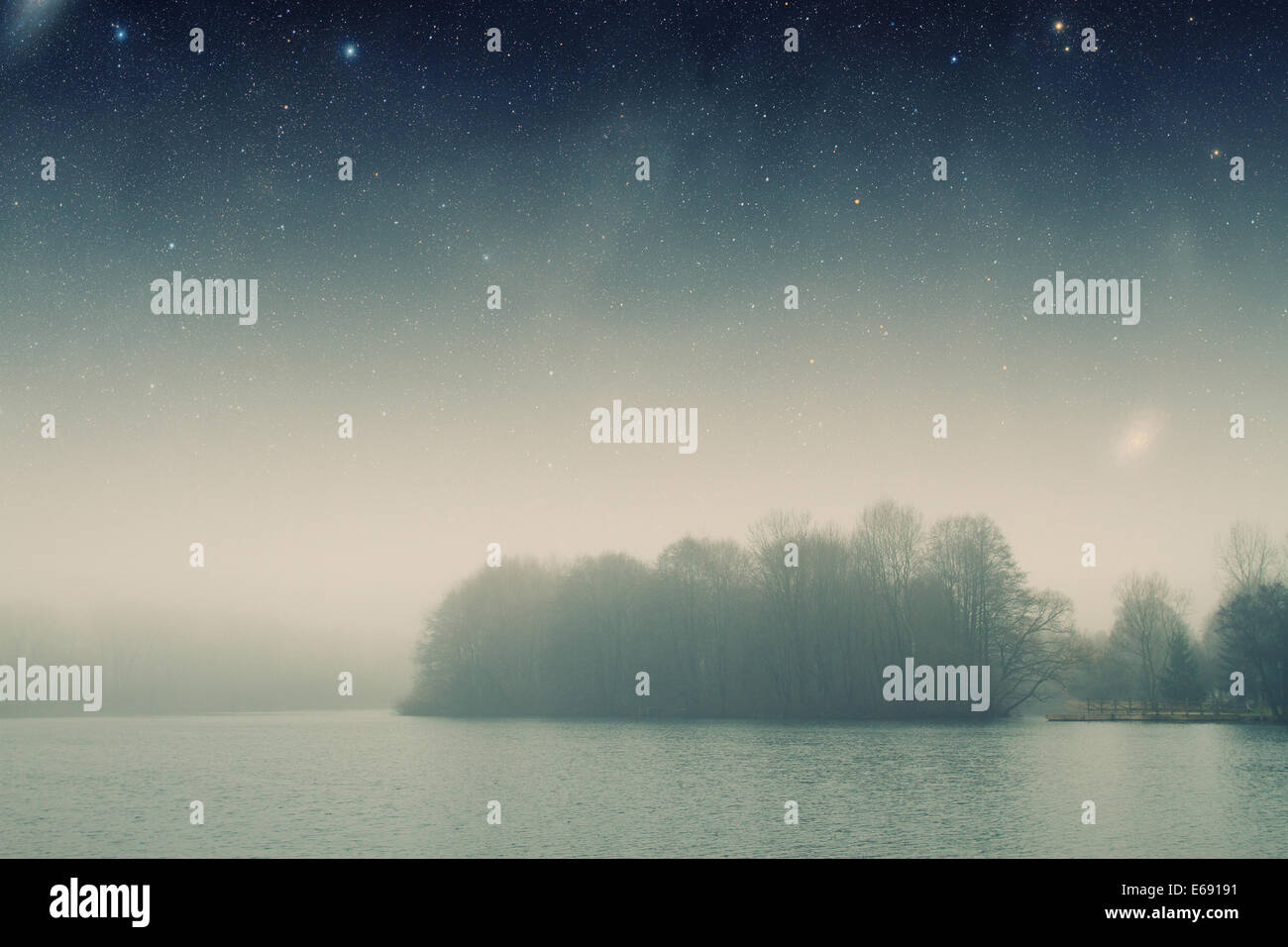 night fog .Elements of this image furnished by NASA Stock Photo - Alamy