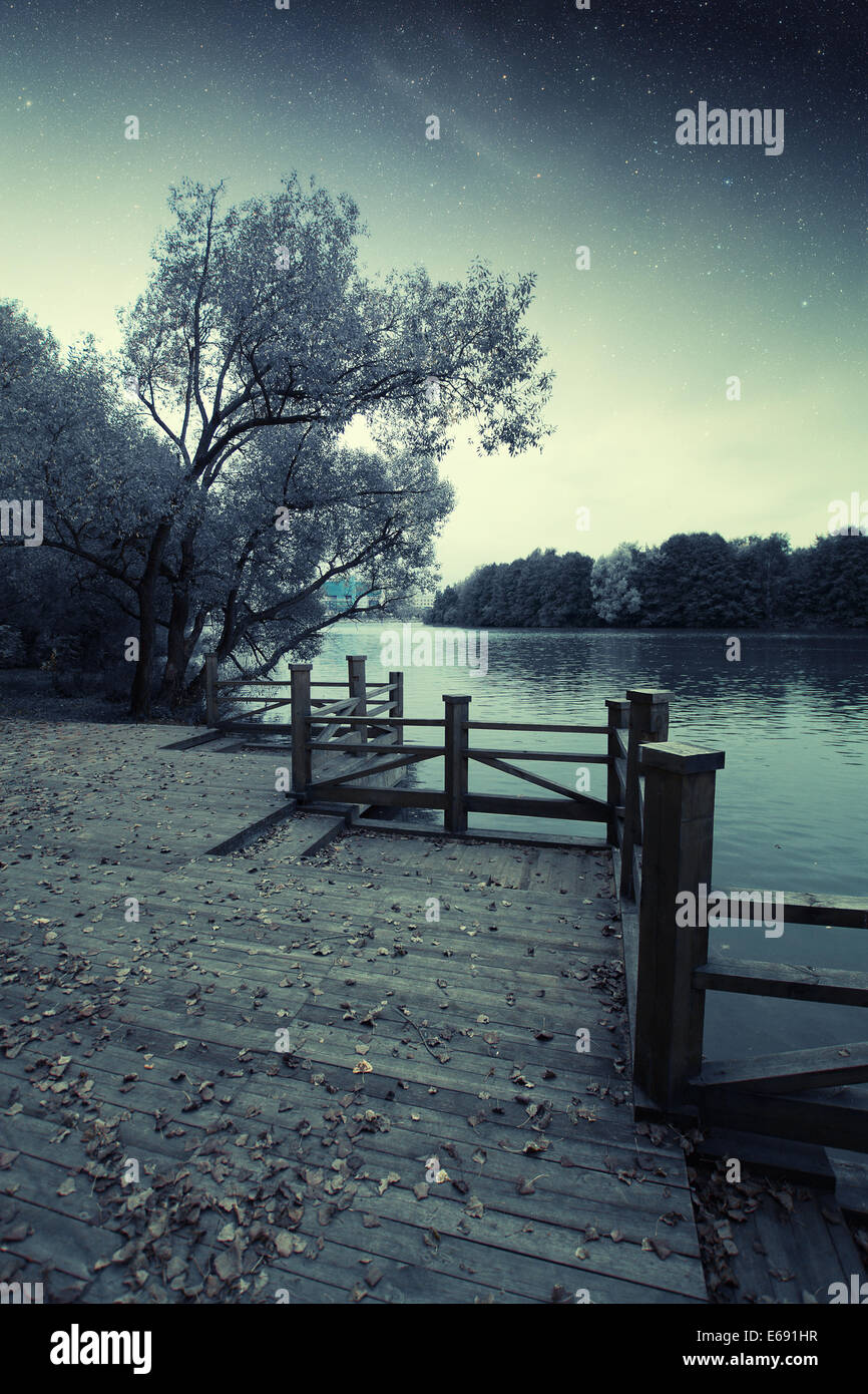 river at night. Elements of this image furnished by NASA Stock Photo ...