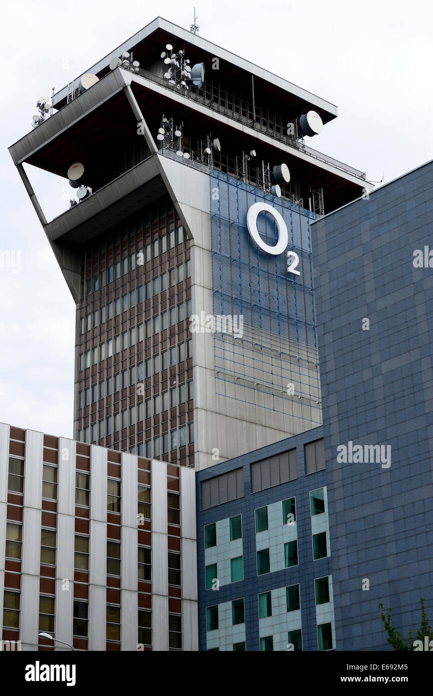 Prague, Czech headquarters of Operator O2 in Olsanska Street in Zizkov ...