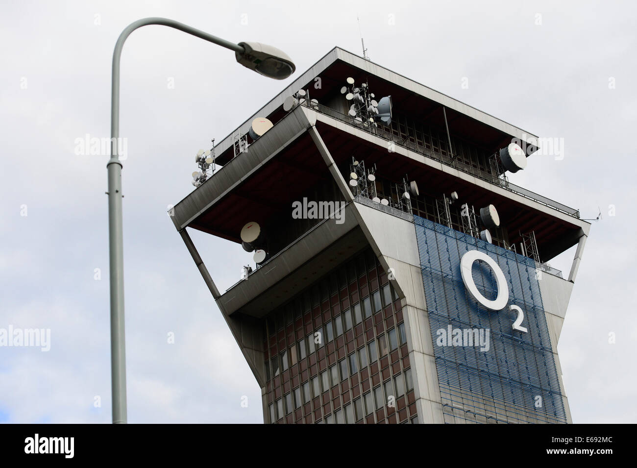 Prague, Czech headquarters of Operator O2 in Olsanska Street in Zizkov ...