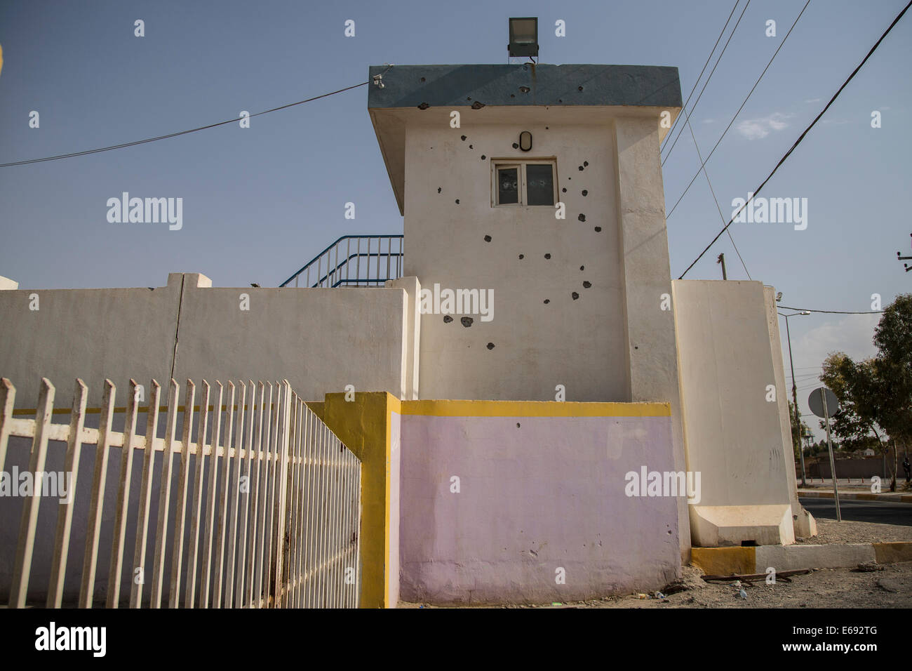 Makhmour, Northern Iraq. 18th Aug, 2014. Makhmour Police station bears ...