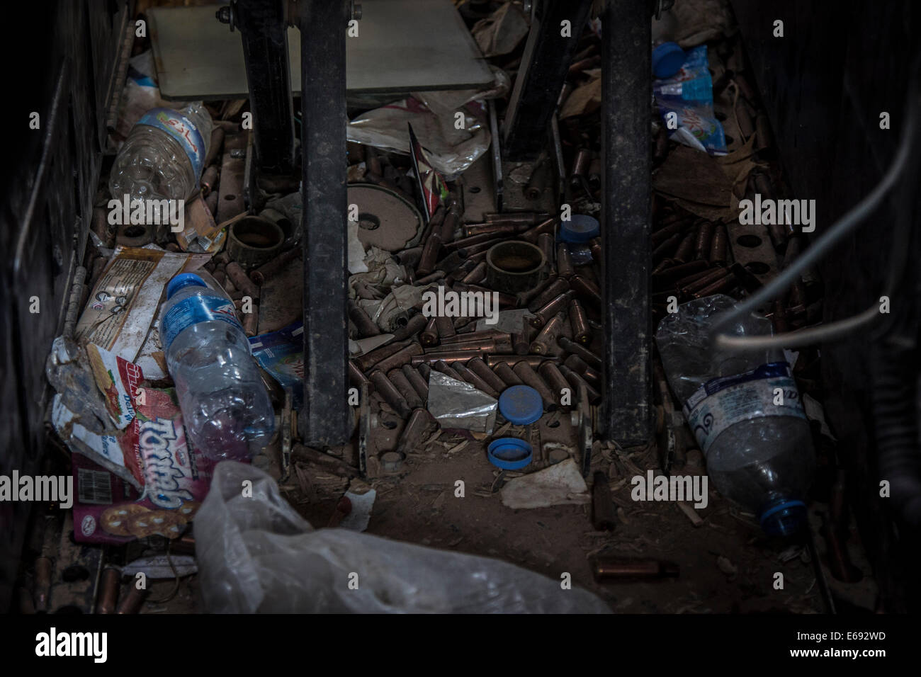 Makhmour, Northern Iraq. 18th Aug, 2014. Detail of AK-47 shells on the ...