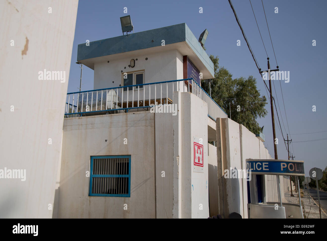 Makhmour, Northern Iraq. 18th Aug, 2014. Makhmour Police station bears ...