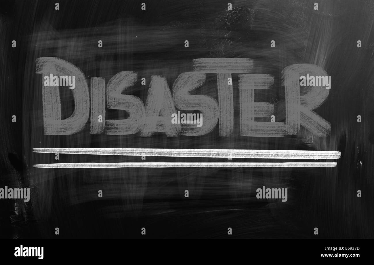 Emergency management and disaster preparedness Black and White Stock ...